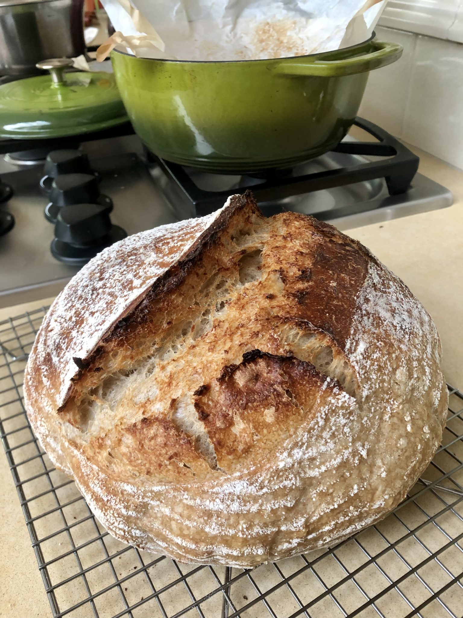 Overnight No-Knead Yeast Water Bread - Rosemary Mark